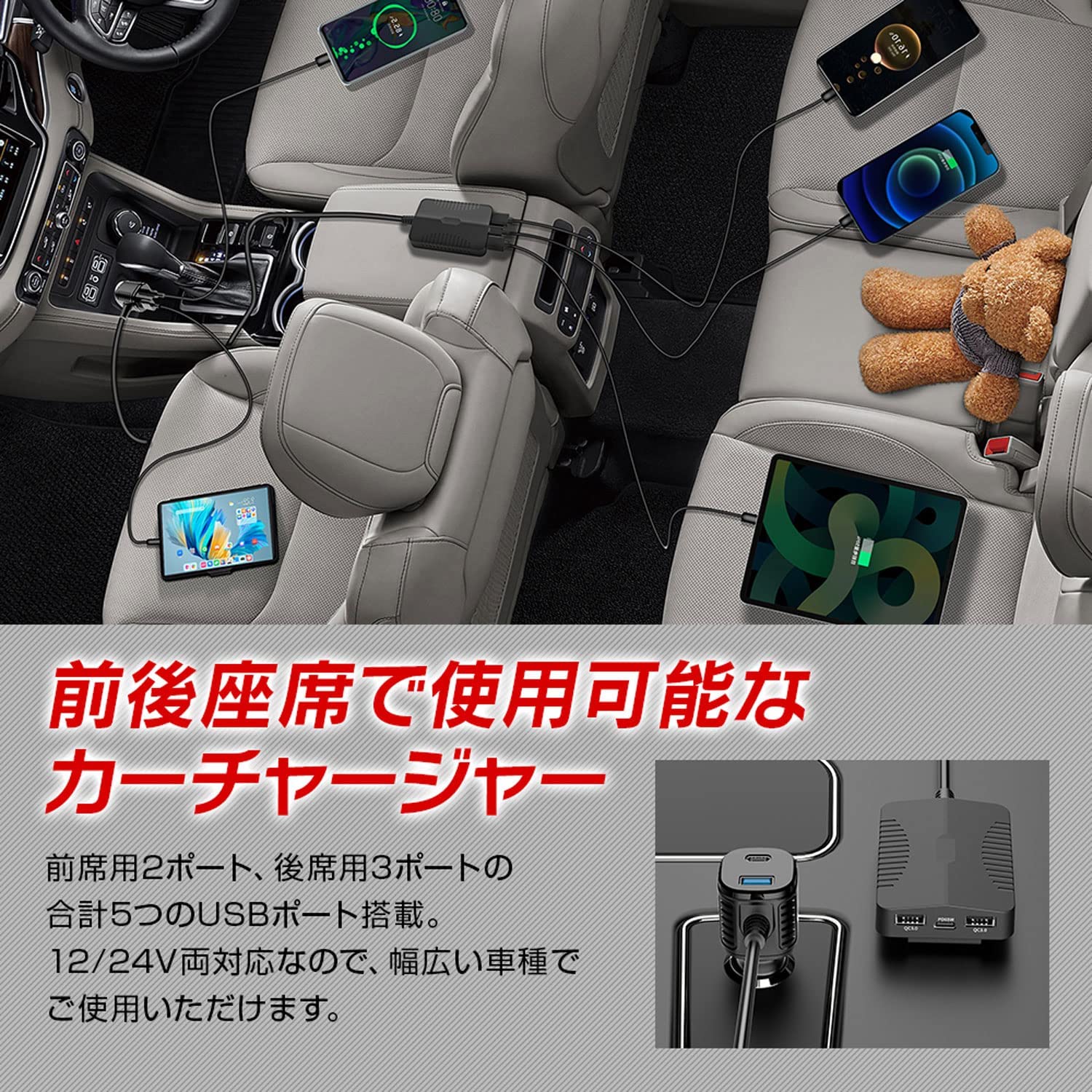 ホンダ N-BOX 後部座席でUSBを使いたい方には良さそう！MAXWINさんの「車載充電器（シガーソケットアダプター）PCA34-B」 | momotaro blog